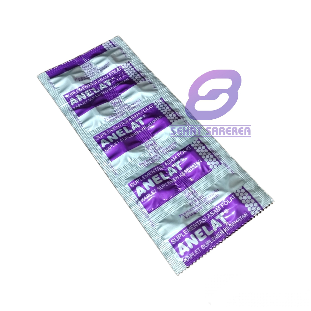 Jual Anelat 1000 mcg Strip 10 Kaplet (Folic Acid) | Shopee Indonesia