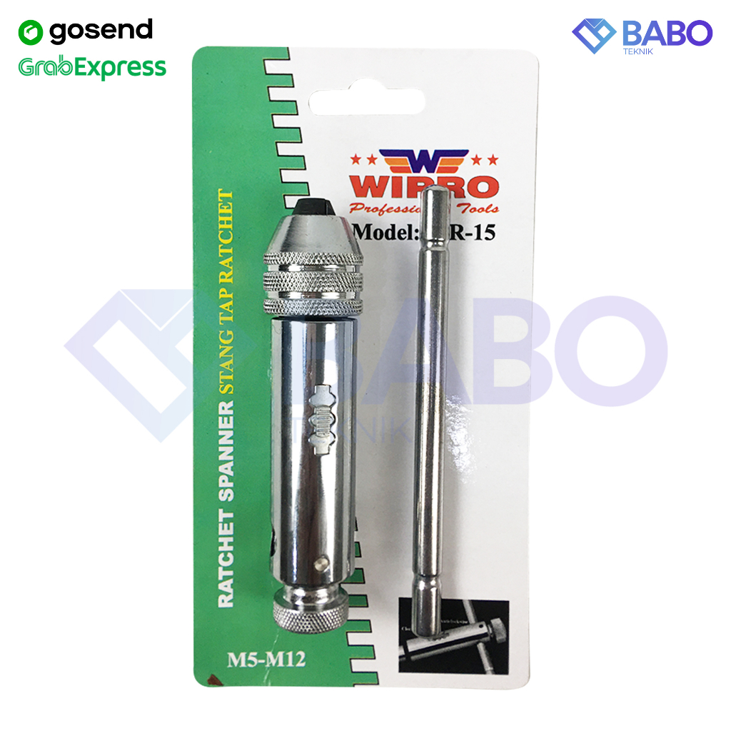 Jual WIPRO STR15 Gagang Hand Tap Rachet | Stang Tap Ratchet M5 - M12 | Shopee Indonesia