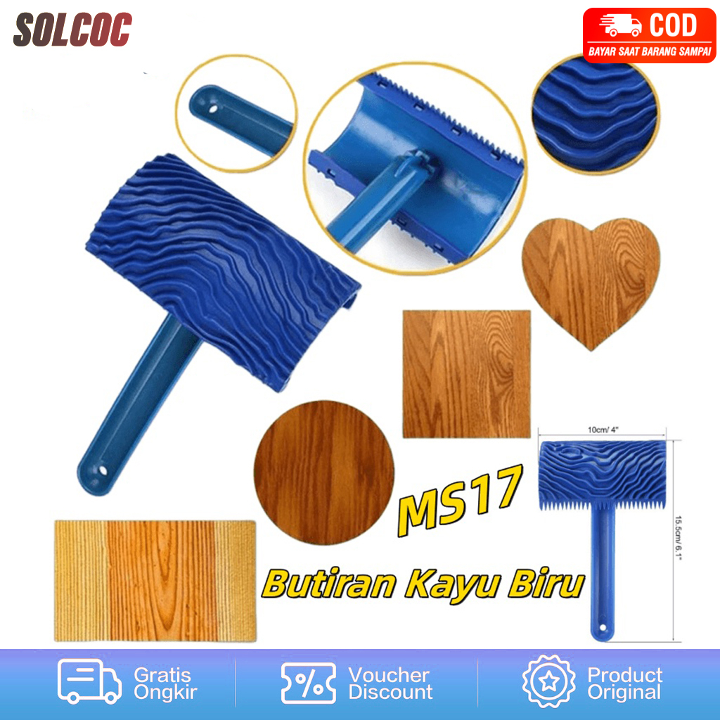 Jual Alat Membuat Motif Kayu Rubber Wood Graining Pattern tool Kuas ...