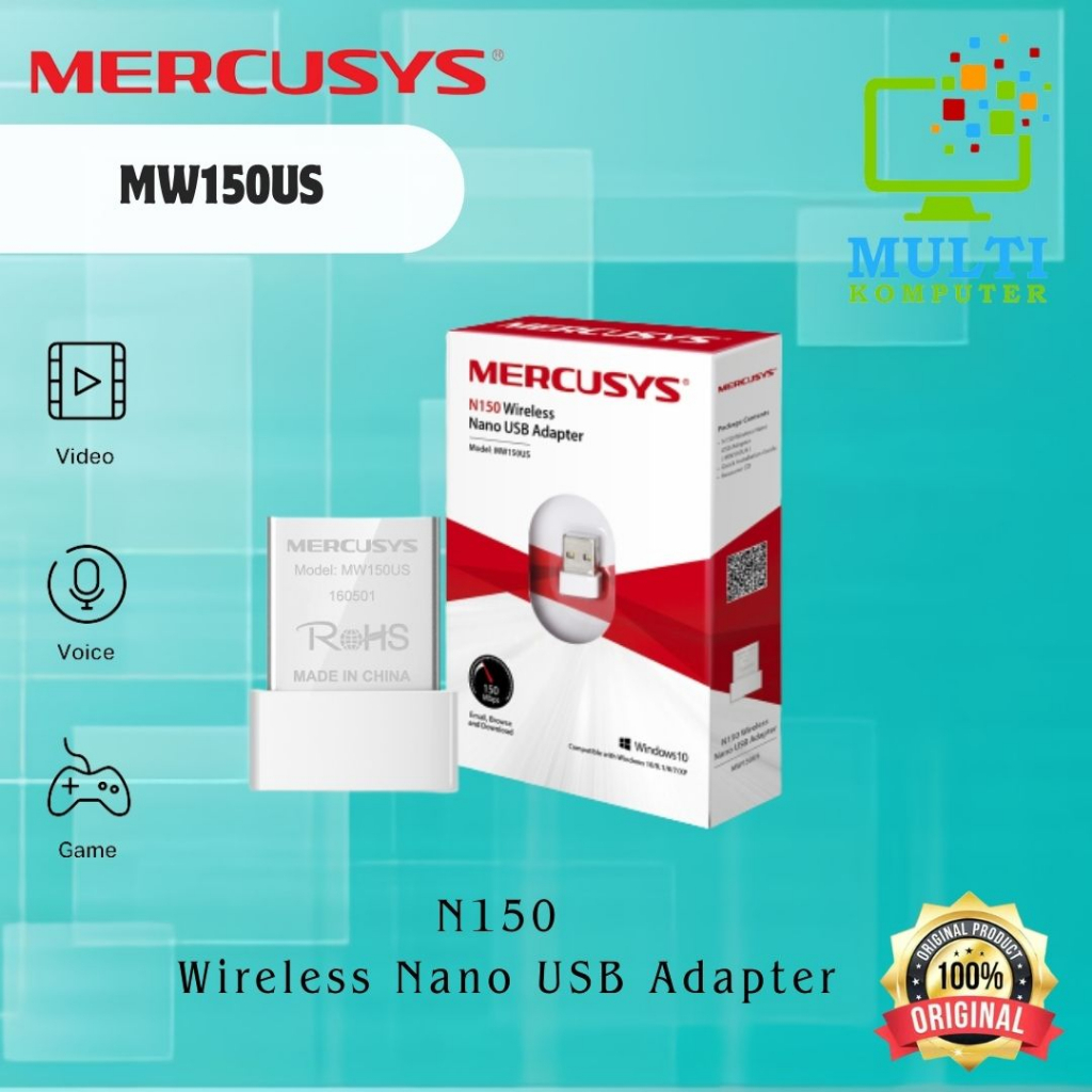 Jual USB WIFI Wireless Nano USB Mercusys MW150US/N150 Wifi Adapter ...