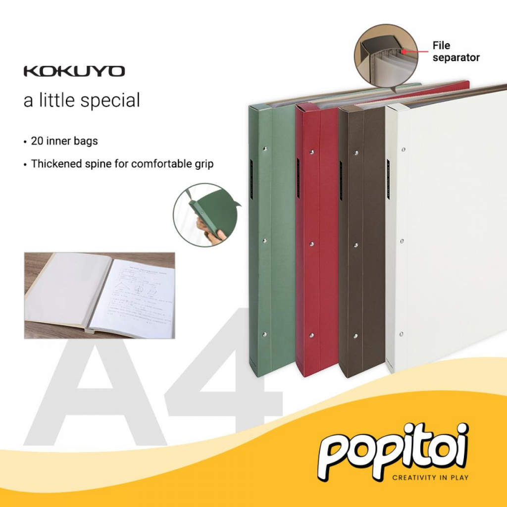 Jual KOKUYO Retro File Document Folder A4 (20 Clear Pockets with ...