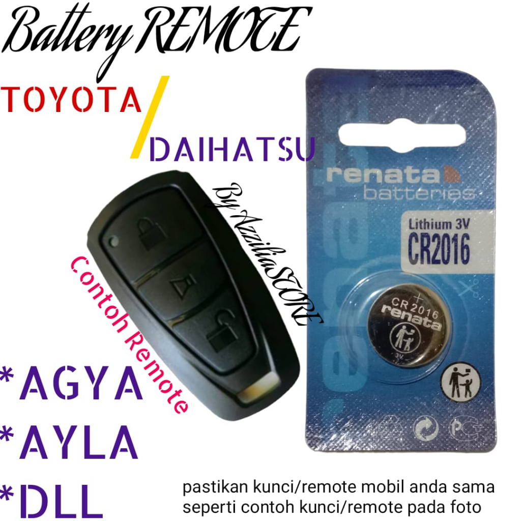 Jual Baterai Battery Batere Batrai Batre Untuk Remote Remot Kunci Mobil ...