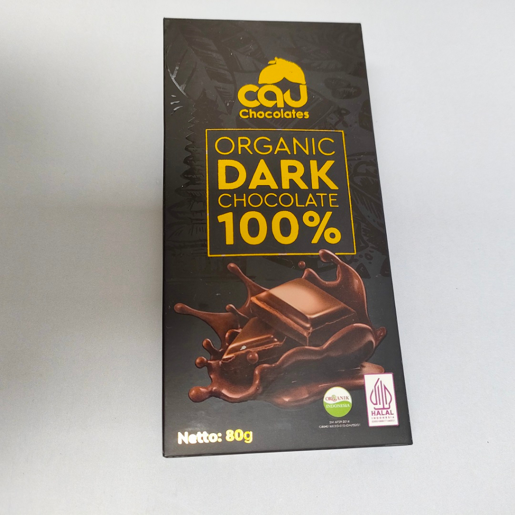 Jual Organic Dark Chocolate 100% No Sugar 80g Cokelat Keto - Cau ...