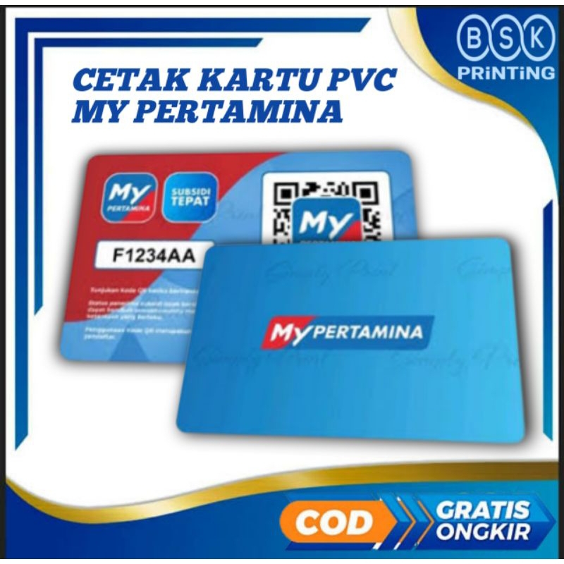 Jual Cetak Kartu Pvc my Pertamina // Kartu Bercode Pertamina // Id Card Satuan | Shopee Indonesia