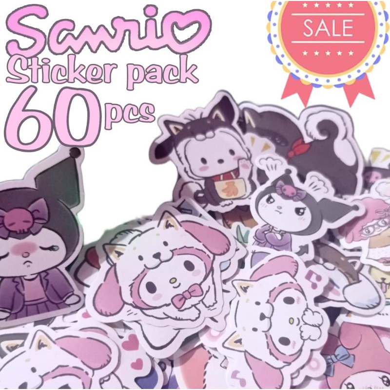 Jual Stiker Sanrio 60pcs OBRAL BESAR Sanrio Sticker Pack | Shopee Indonesia