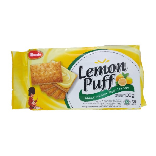 Jual MONDE BISKUIT LEMON PUFF 100GR | Shopee Indonesia