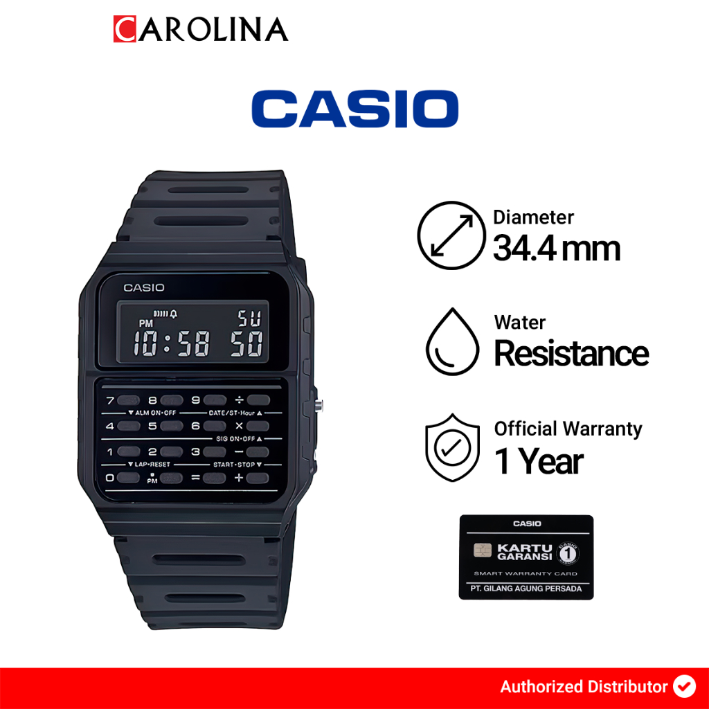 Jual Jam Tangan Pria Casio General CA-53WF-1B Digital Dial Black Resin ...