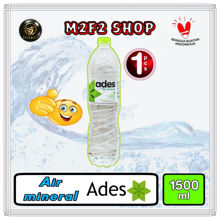 Jual Air Mineral Ades Botol Besar Plastik Pet 1500 ml | 1,5 Liter (Kemasan Satuan) | Shopee ...