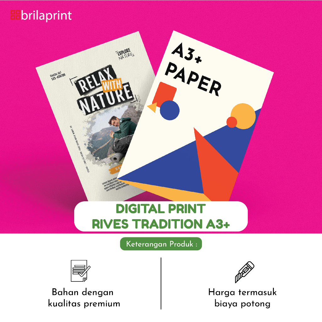 Jual Digital Print A3+ Rives Tradition Paper | Print 1 sisi & 2 sisi ...