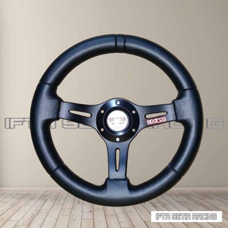 Jual setir mobil racing 12 inci full hitam | Shopee Indonesia