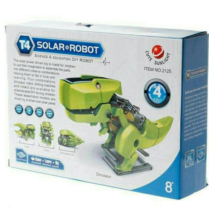 Jual mainan edukasi robot solar cell 4 in 1 transforming solar cell ...