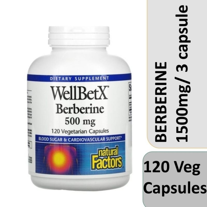 Jual natural factors wellbetx berberine 500 mg 500mg 120 capsule ...