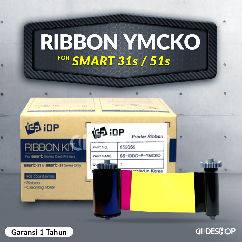Jual IDP Ribbon Kit Color YMCKO Printer SMART-51 / SMART-31 Series | PN ...