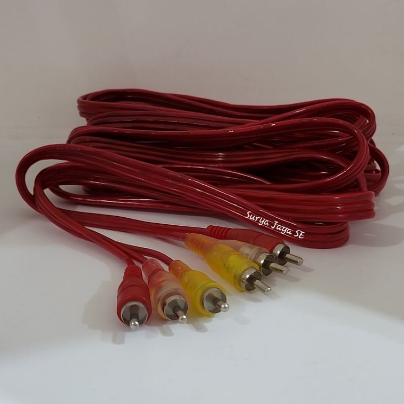 Jual Kabel RCA Cabang 3 Kabel Transparan 5 Meter | Shopee Indonesia