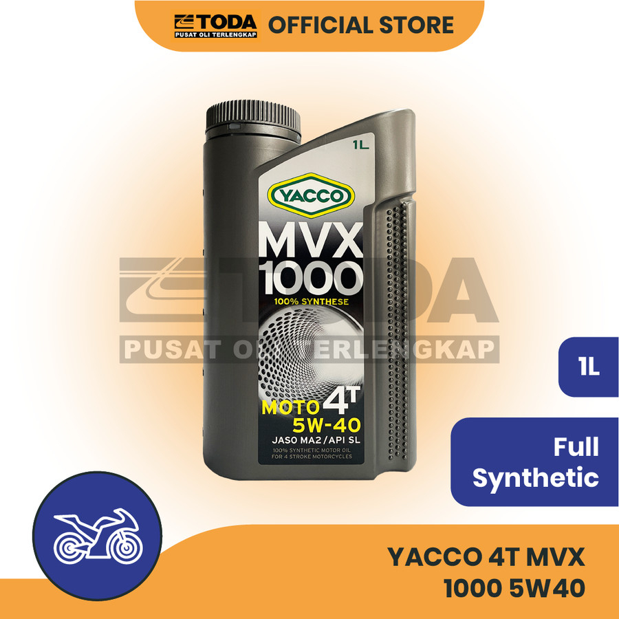 Jual Oli Yacco 4T MVX 1000 5W-40 1L Original Oli Mesin Motor | Shopee ...