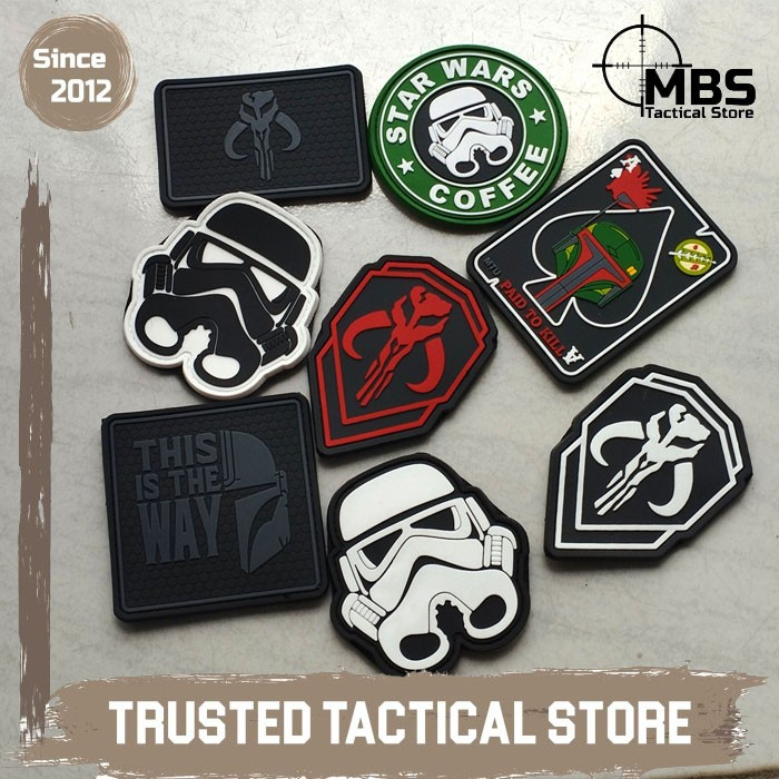 Jual Logo Rubber Patch Logo Karet Emblem Star Wars Mandalorian ...