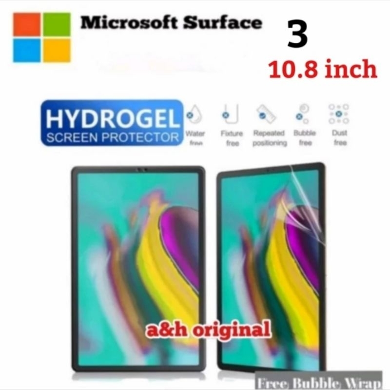 Jual Microsoft Surface 3 10.8 inch - Hydrogel Screen Protector Guard ...