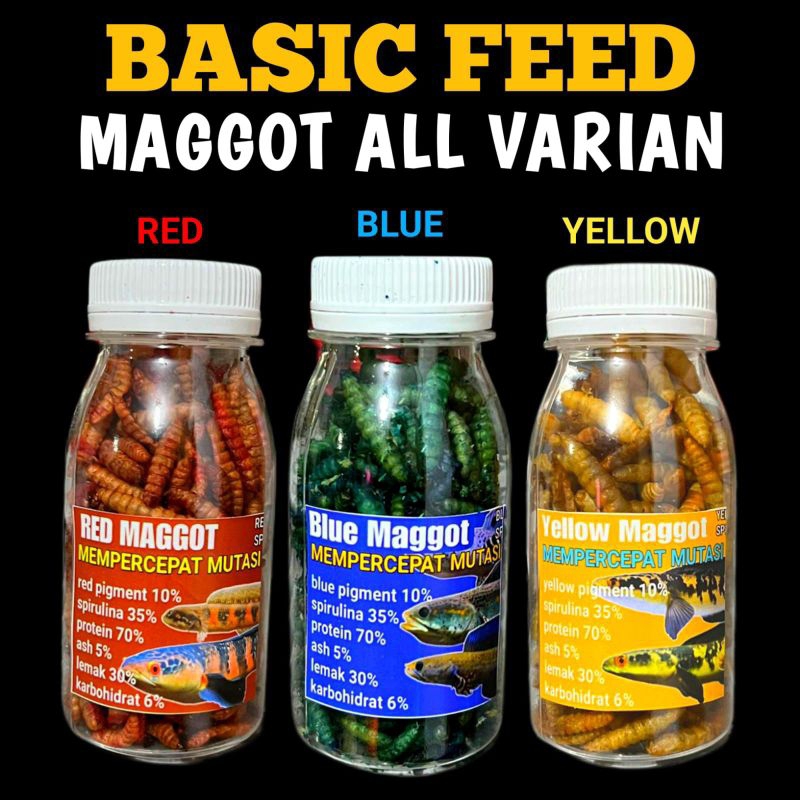 Jual Super maggot 20gram | maggot kering red yellow blue | pakan ikan ...