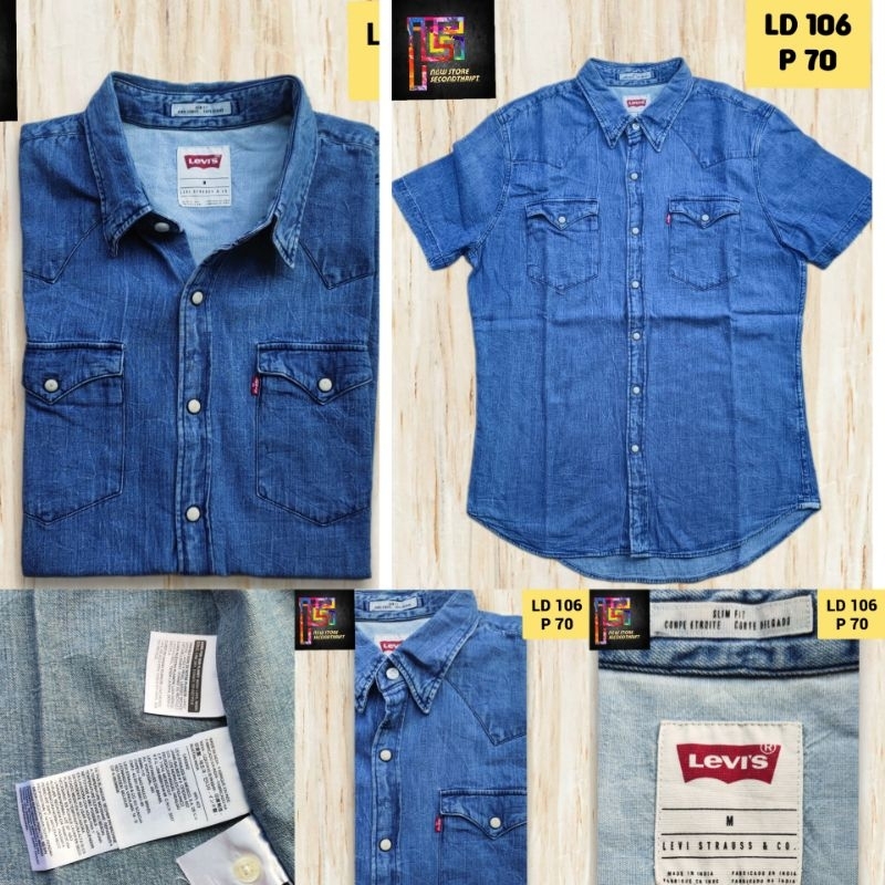 Jual KEMEJA DENIM LEVI'S SECOND | Shopee Indonesia