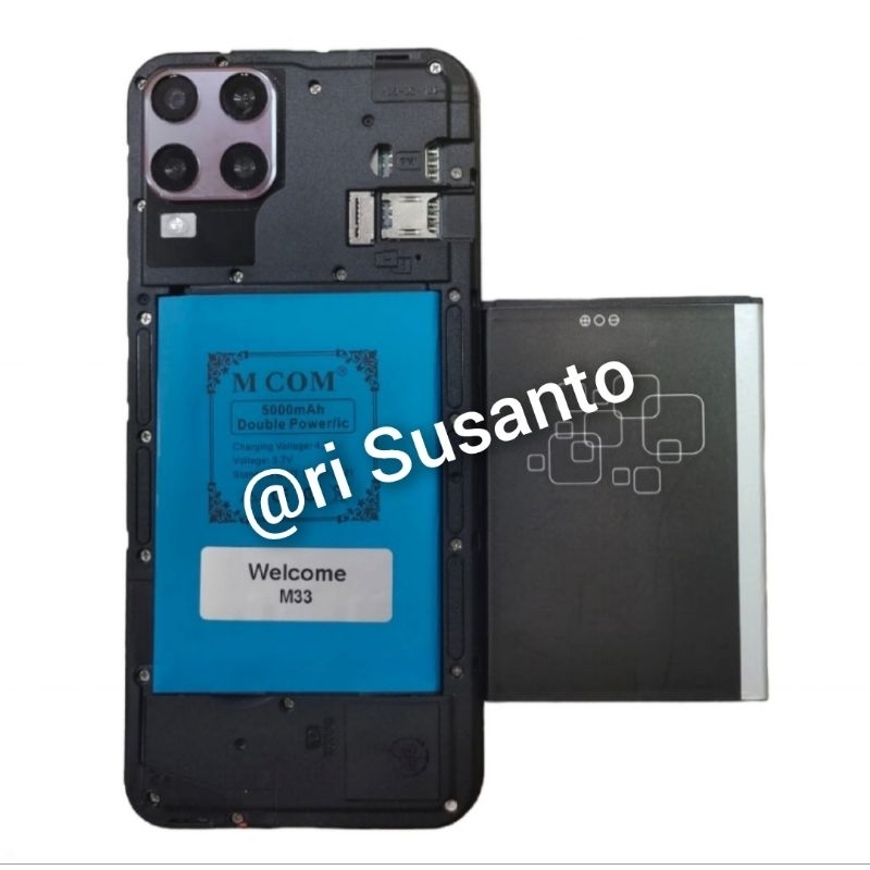 Jual Baterai MCOM for Welcome M33 Double Power 5000mAh batere batre batrai battery | Shopee ...