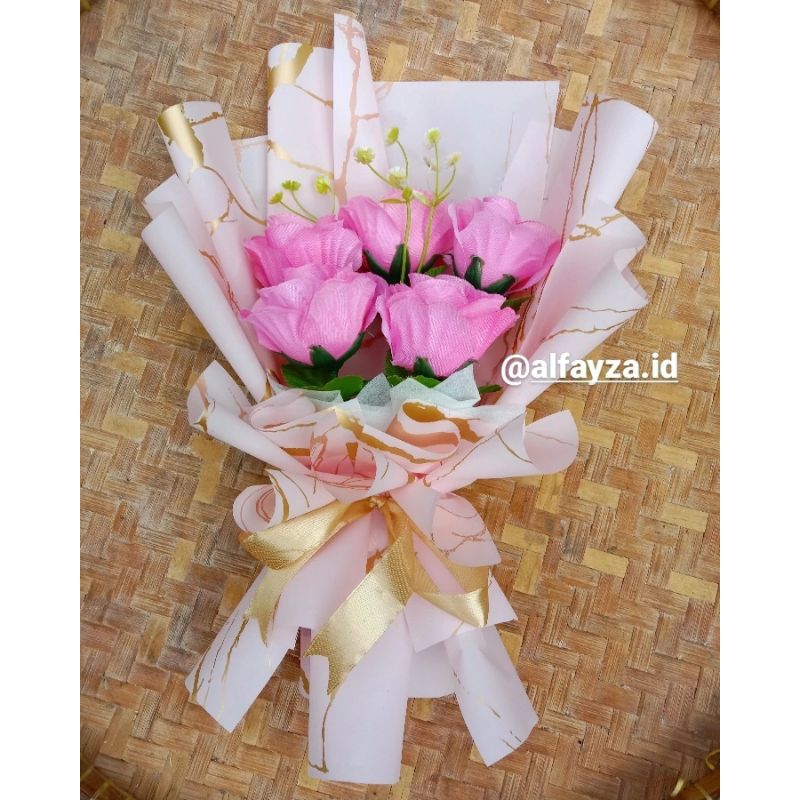 Jual buket bunga rose bucket bunga artificial bucket bunga mawar flower ...