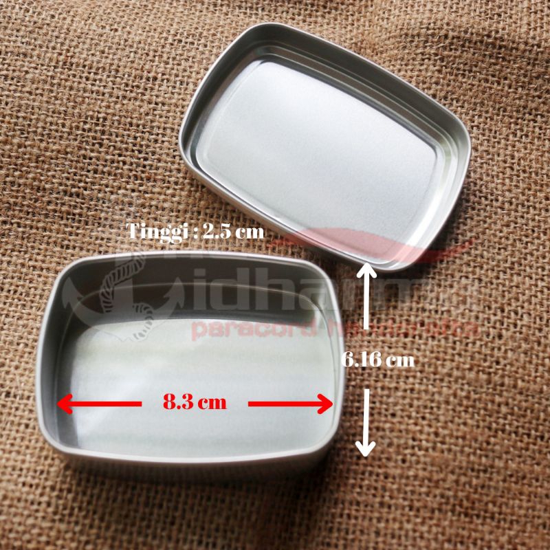 Jual Box Kaleng Alumunium Persegi Tin Can Square 100 ml - Pomade Batu ...