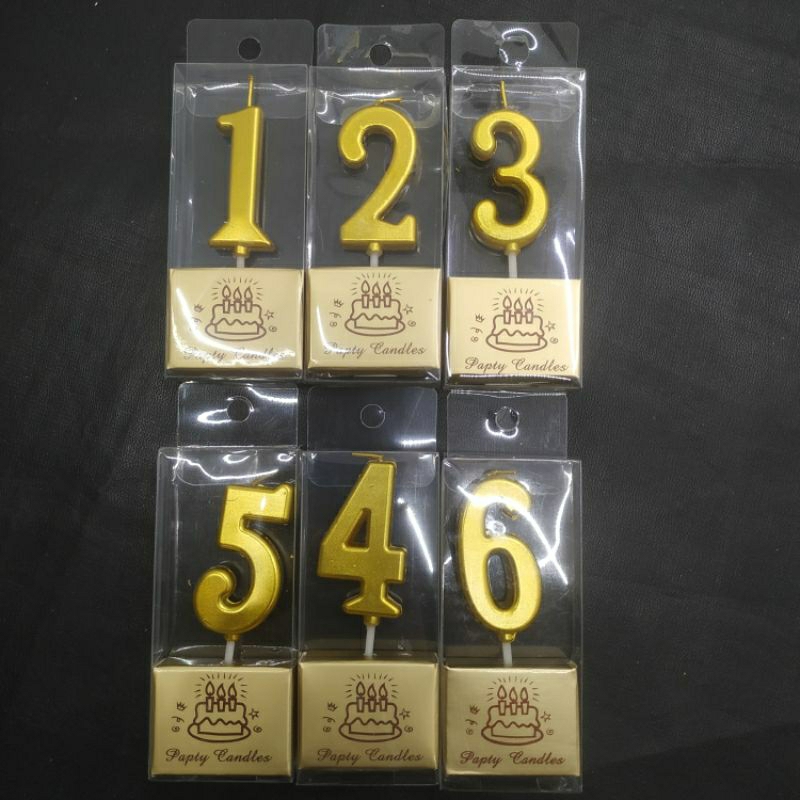 Jual Lilin Ulang Tahun Angka Gold - MK4718 - Lilin Angka | Shopee Indonesia