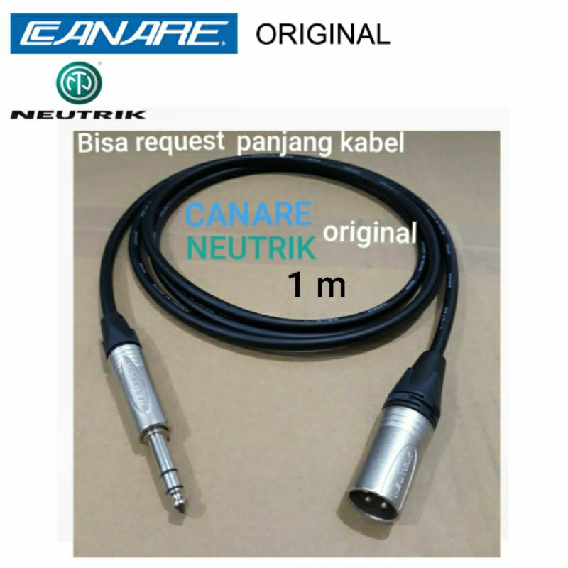 Jual Kabel Canare Jack Neutrik Akai Stereo to XLR Male (1 m) | Shopee Indonesia