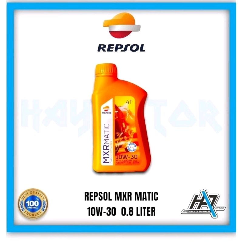 Jual Oli mesin Repsol Matic MRX SAE 10W-30 kemasan 0.8 Liter | Shopee ...