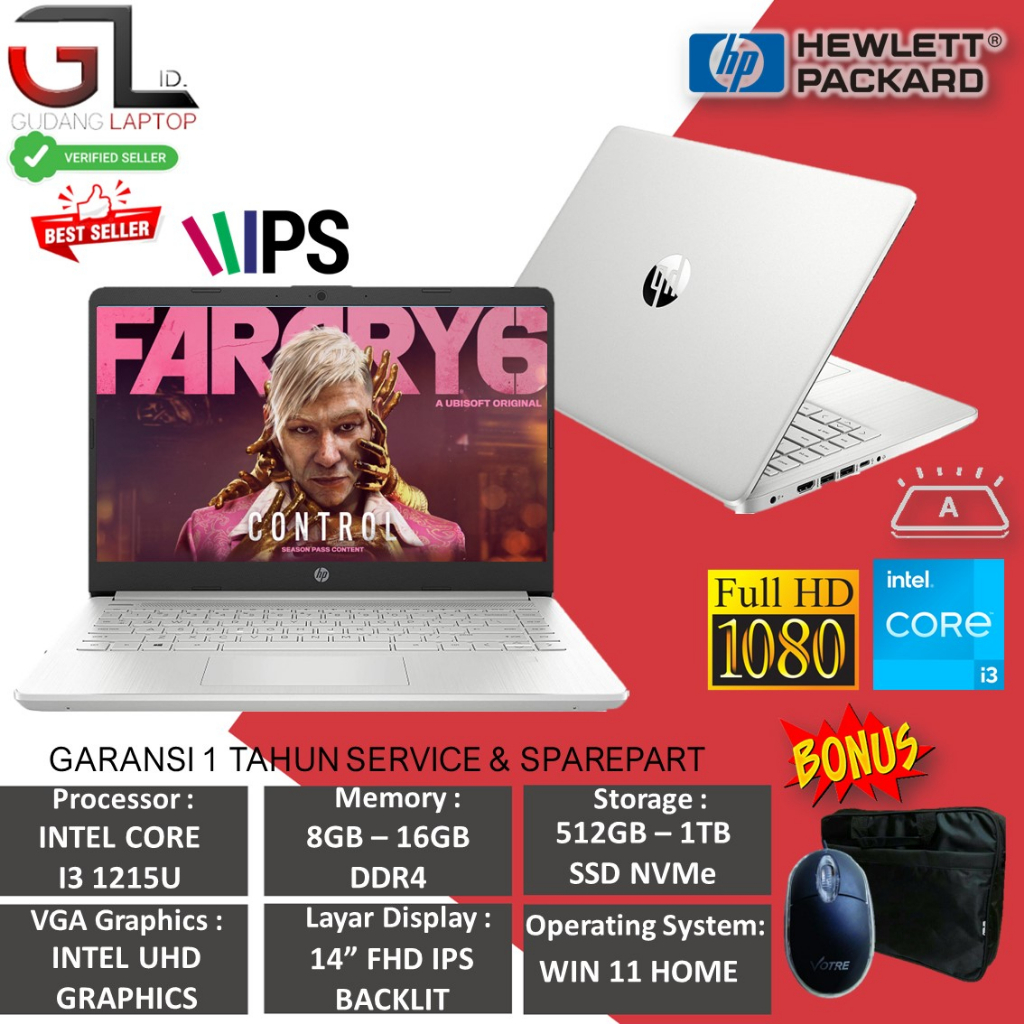 Jual Laptop Murah Hp 14 DQ5043cl INTEL I3 1215U 12GB 1TB SSD 14" FHD ...