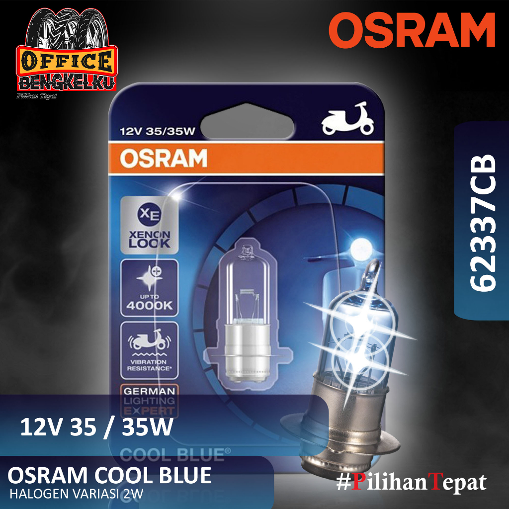 Jual Osram Lampu Utama Motor Headlamp Cool Blue Honda Beat Dan Lainnya H4 35/35W CB 62337CB ...
