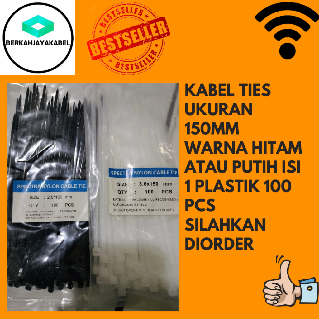 Jual KABEL TIES 15 CM 100 PCS | Shopee Indonesia