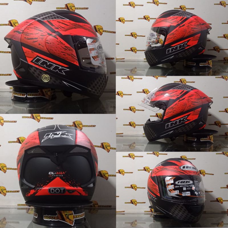 Jual Helm full face ink cl-max new motip black doff original helm 100 ...