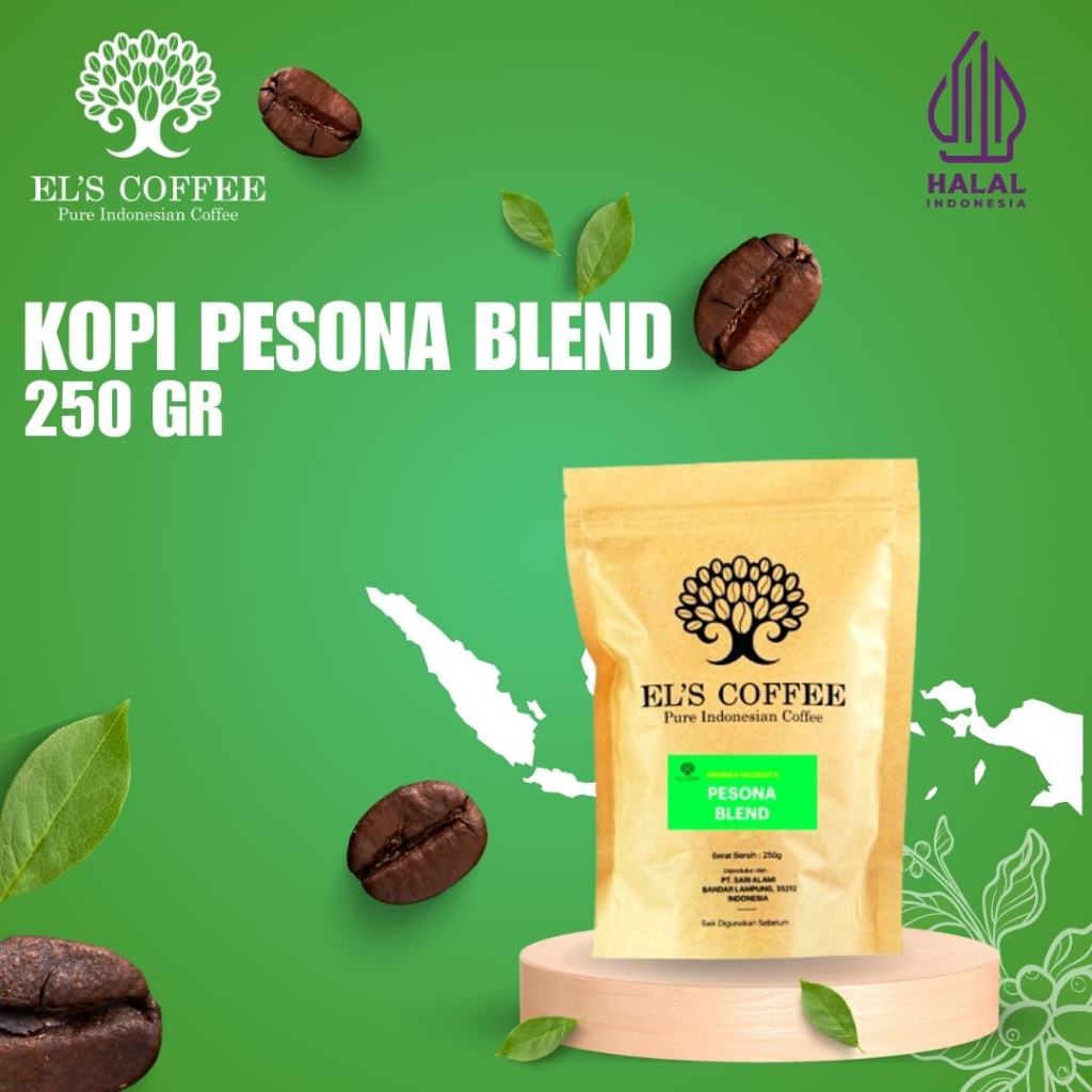 Jual E'ls Coffee Pesona Blend Arabika Robusta 250Gr Pure Indonesia Coffee Beans / Kopi bubuk ...