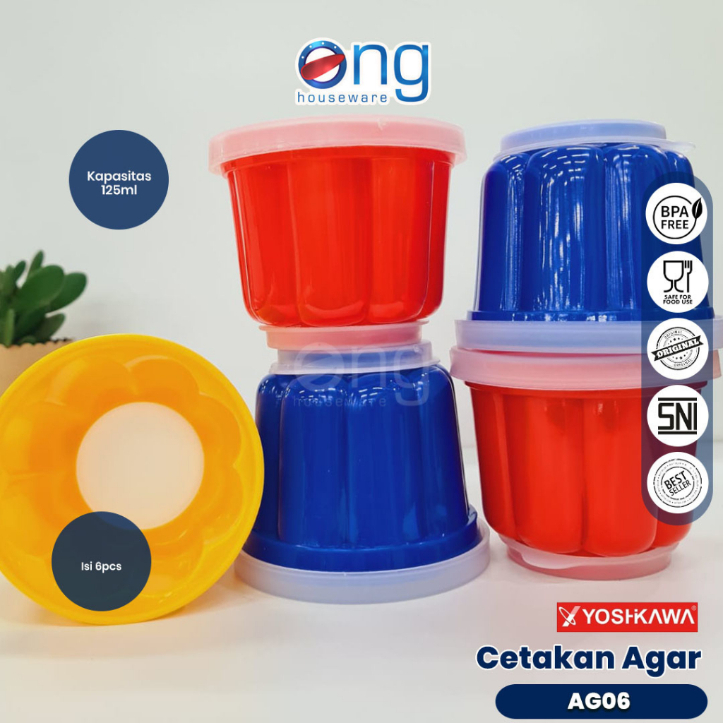 Jual Ong Houseware - Tempat Cetakan Jelly Agar Agar Pudding Tutup 1 Set ...