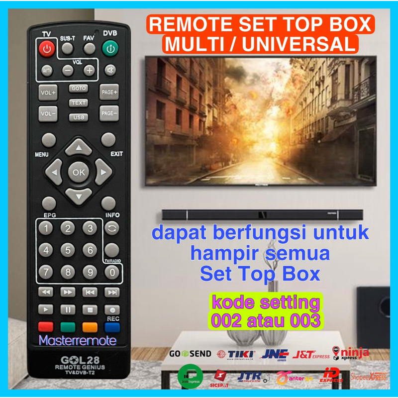 Jual REMOT REMOTE SET TOP BOX MULTI / UNIVERSAL GOL28 | Shopee Indonesia