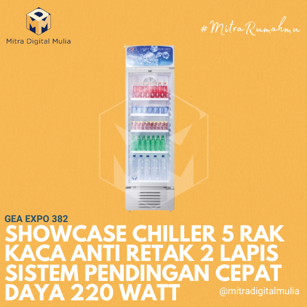 Jual GEA EXPO 382 Showcase Chiller Lemari Pendingin 5 Rak 382Liter ...