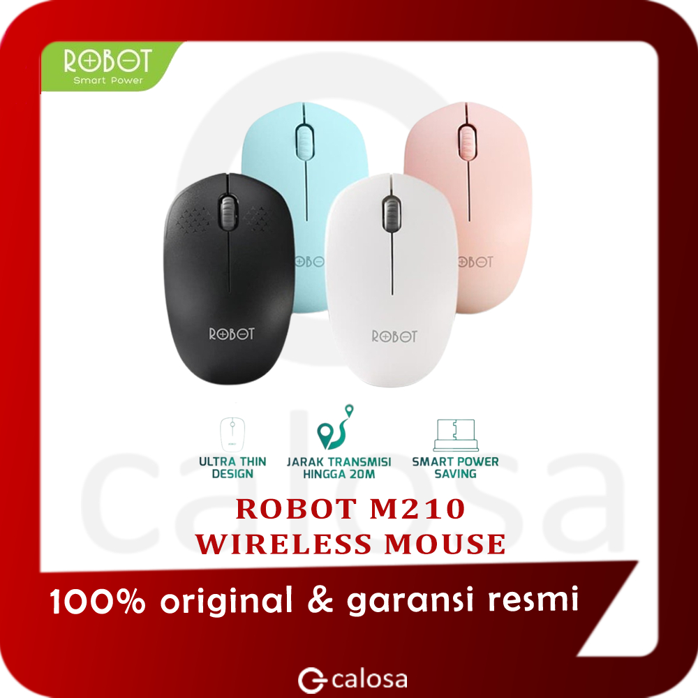 Jual ROBOT M210 2.4G Wireless Optical USB Mouse | Shopee Indonesia