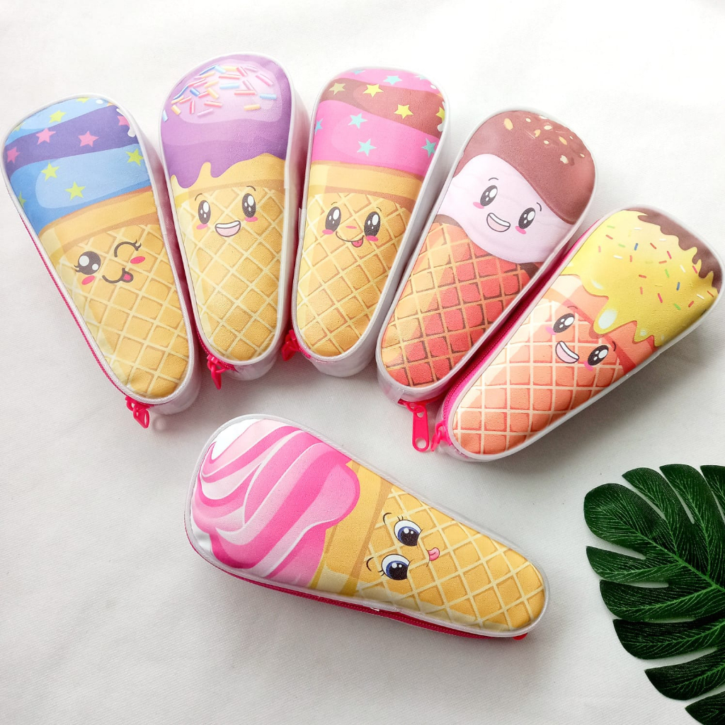 Jual Tepak Pensil Kotak Pensil Model Ice Cream Cone Lucu Unik Tempat ...