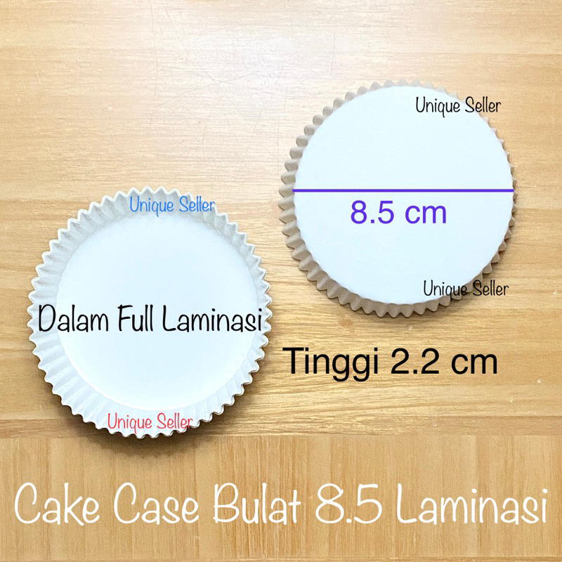 Jual [Isi8-10] Cake Case Bulat Laminasi 8.5 cm Anti Minyak / Cake Case ...