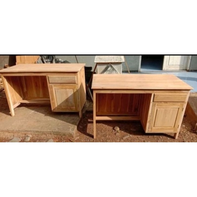Jual Meja kantor meja kerja meja guru jati mentahan | Shopee Indonesia