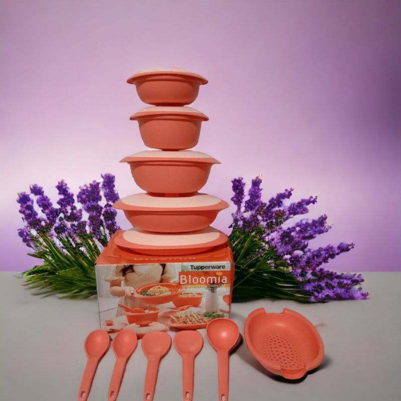 Jual Wadah Tempat Saji Makanan Sayur Bloomia Collection Set Tupperware ...