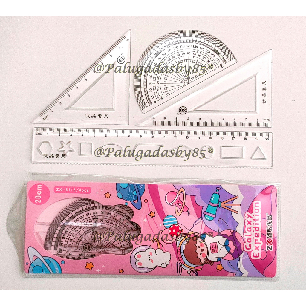 Jual Penggaris Set Fancy (1 Set Isi 4 Pcs) / Ruler Fancy / Penggaris ...