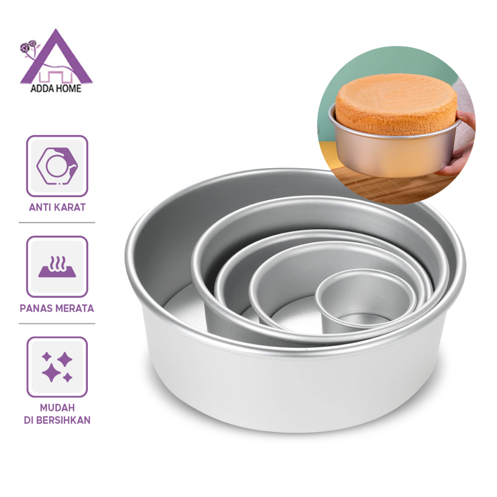 Jual Loyang Kue Bolu Bulat Extra Tebal 1mm Bagian Bawah Lepas Pasang ...
