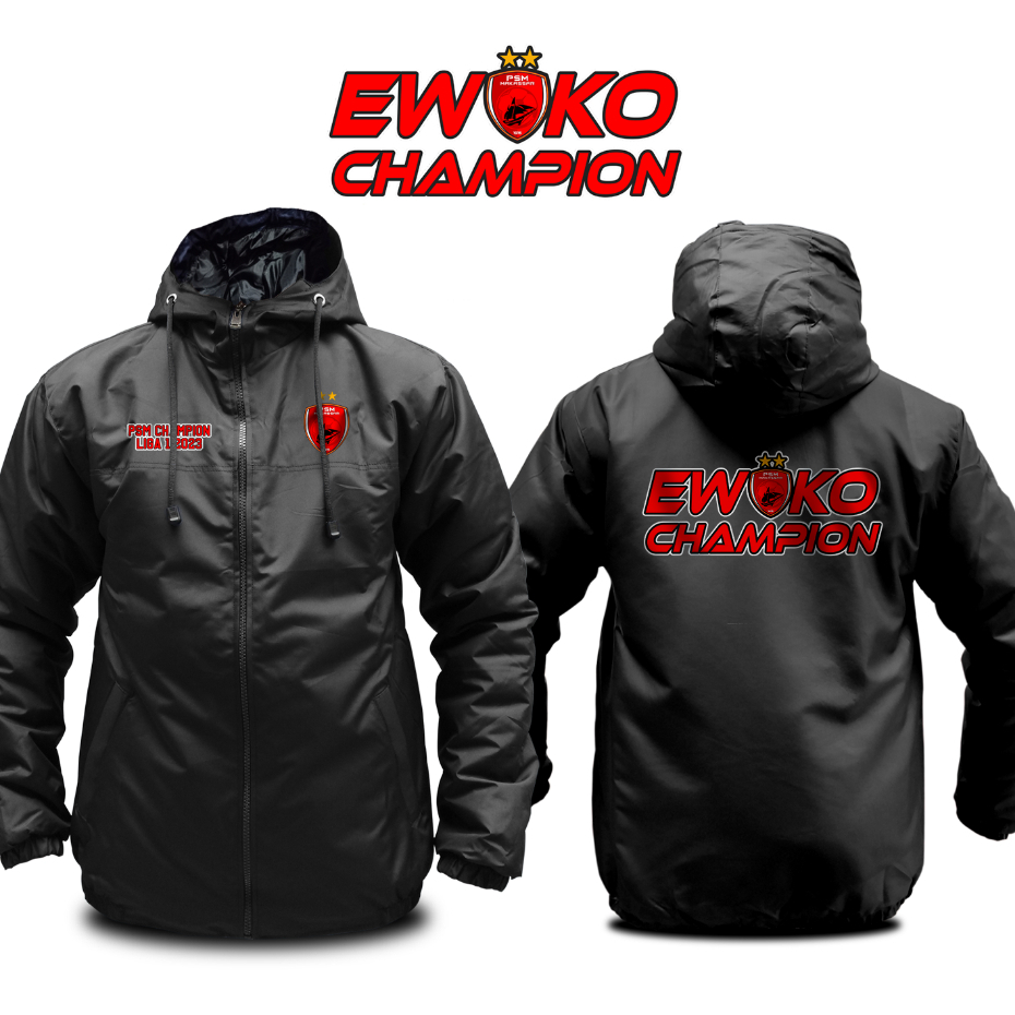 Jual KING - Jaket PSM Makassar Ewako Champion 2023 Jaket Parasut Tebal ...