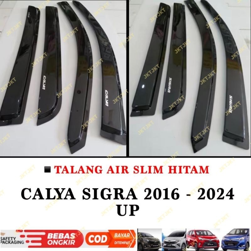Jual Talang Air Calya Sigra 2016 2019 2023 2024 UP Side Visor Hitam. | Shopee Indonesia