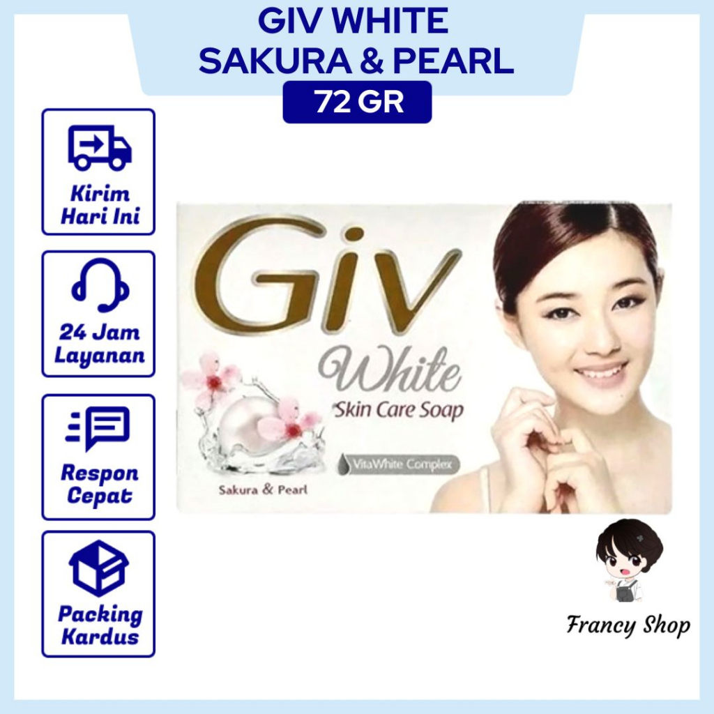 Jual GIV White Sakura & Pearl Sabun Mandi Batang 72 gr | Shopee Indonesia