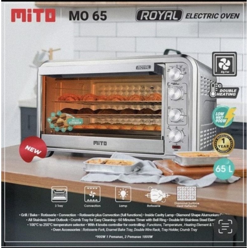 Jual ELECTRIC OVEN LISTRIK ELEKTRIK MITO MITOCHIBA ROYAL MO 65 MO65 ...