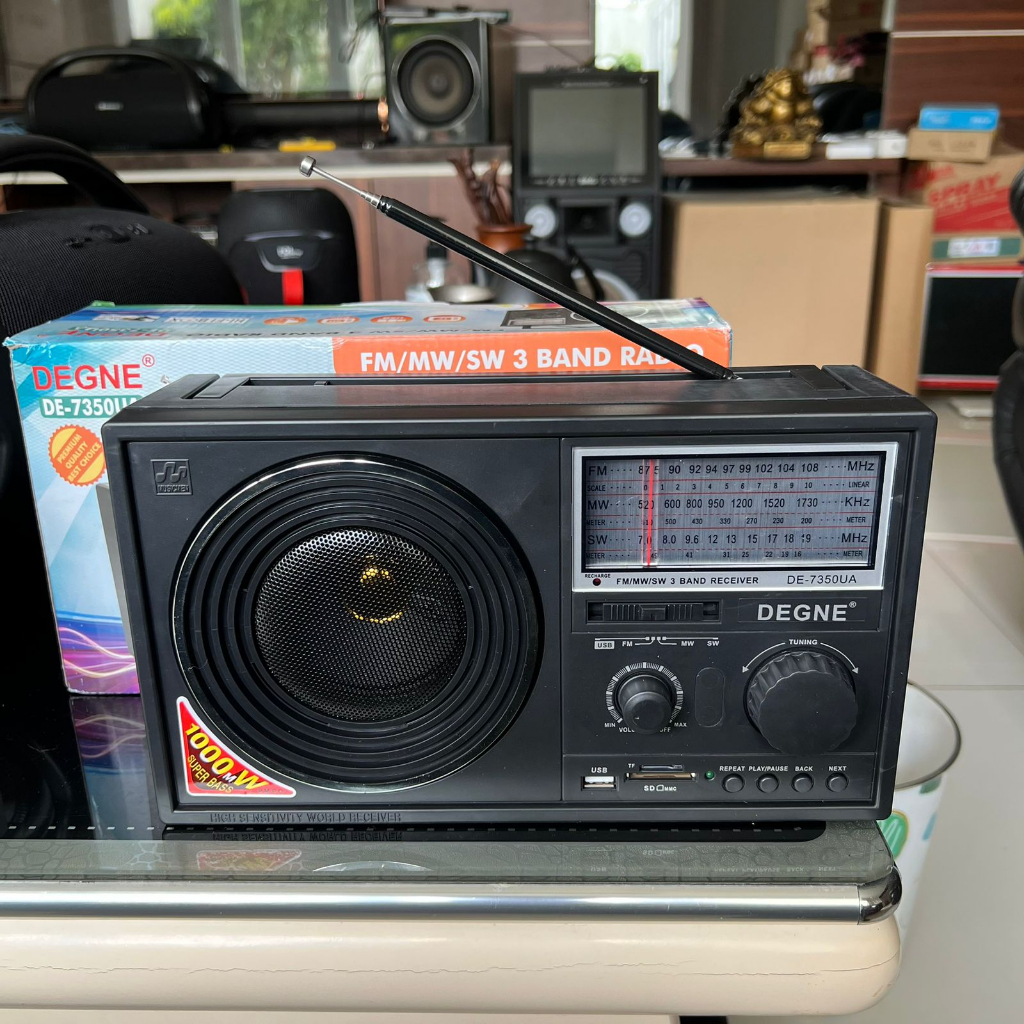 Jual Radio Degne Portable Radio MP3 USB SD Card AC DC Power | Shopee ...