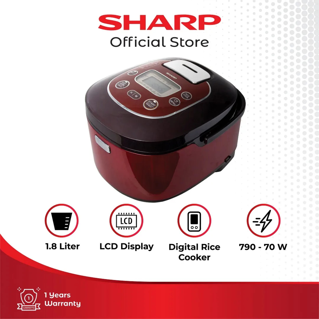 Jual Sharp Rice Cooker 1,8 Liter KS-TH18-RD | Shopee Indonesia